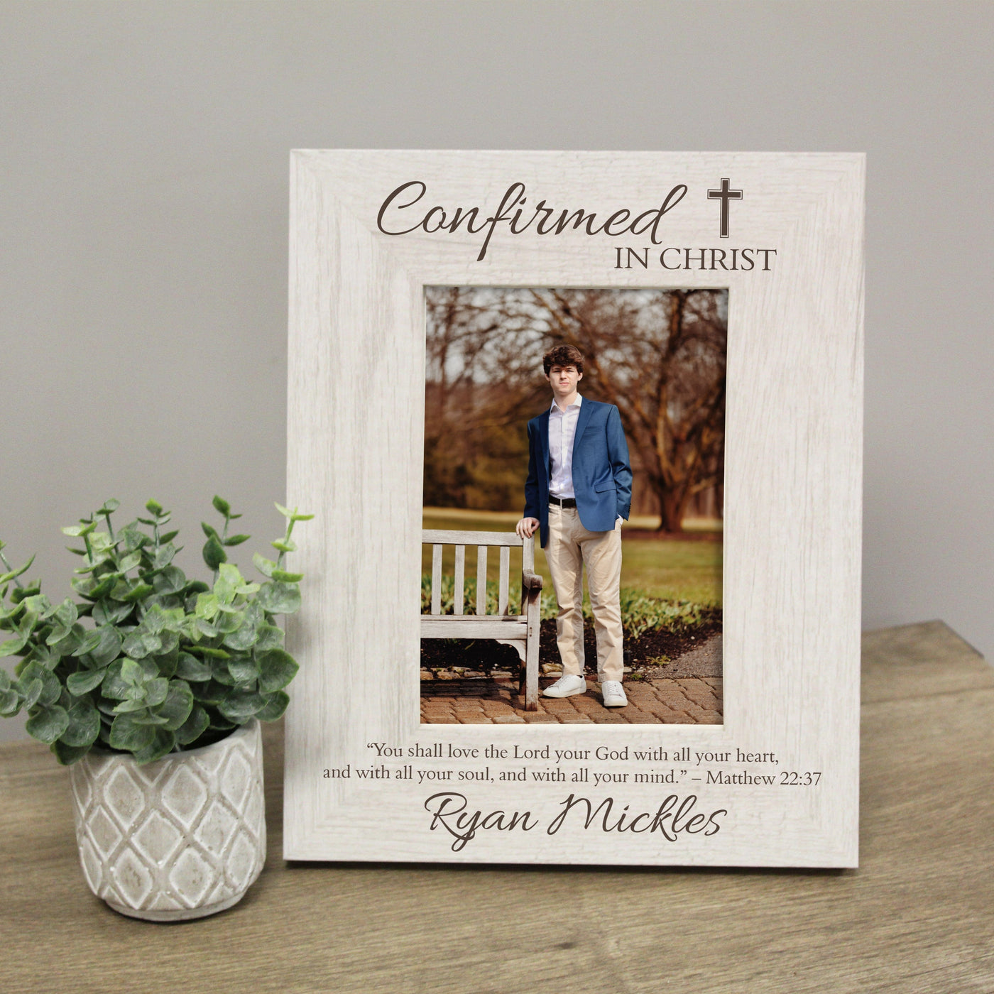 Personalized Confirmation Bible Verse Picture Frame — 28 Collective