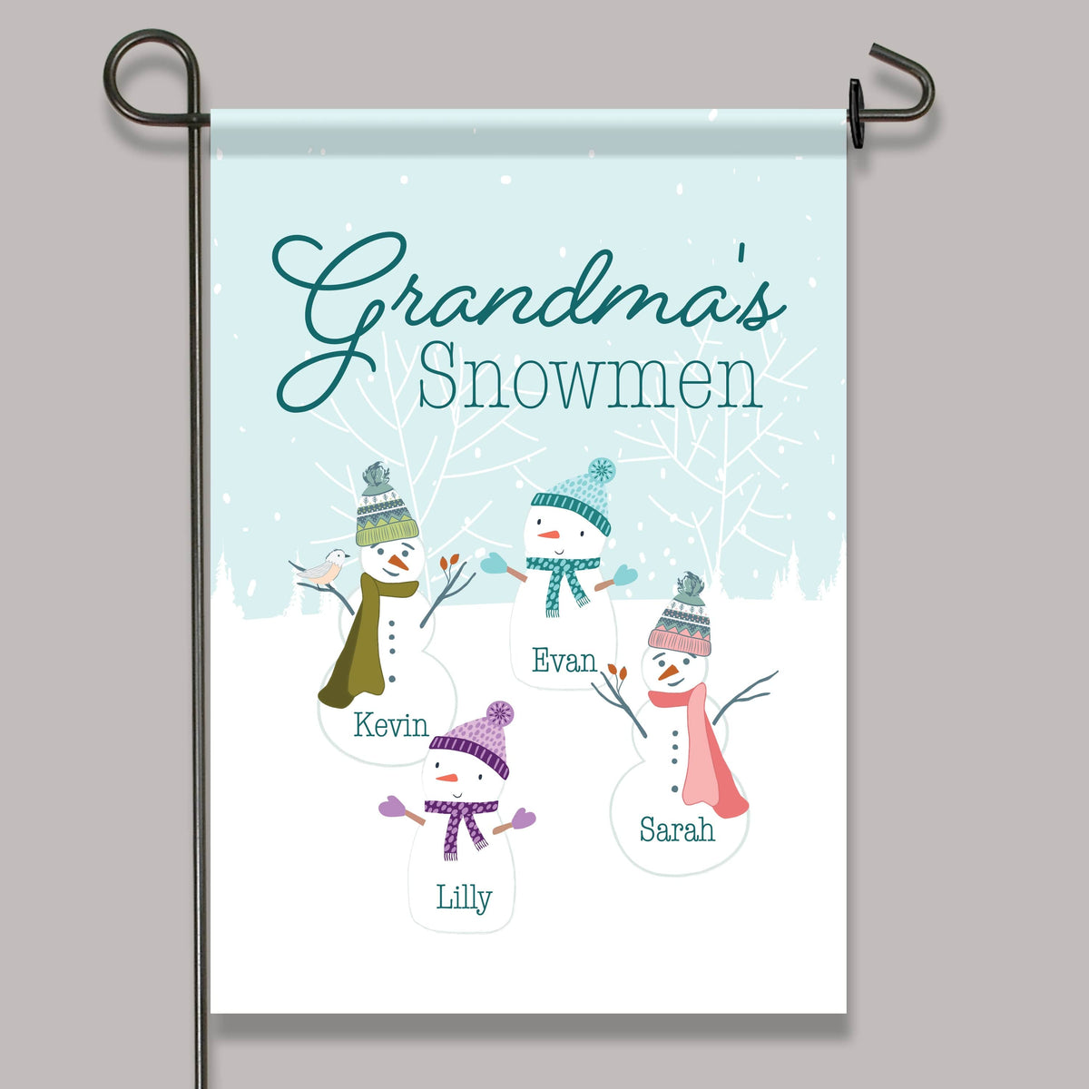 Personalized Grandma's Snowmen Garden Flag — 28 Collective