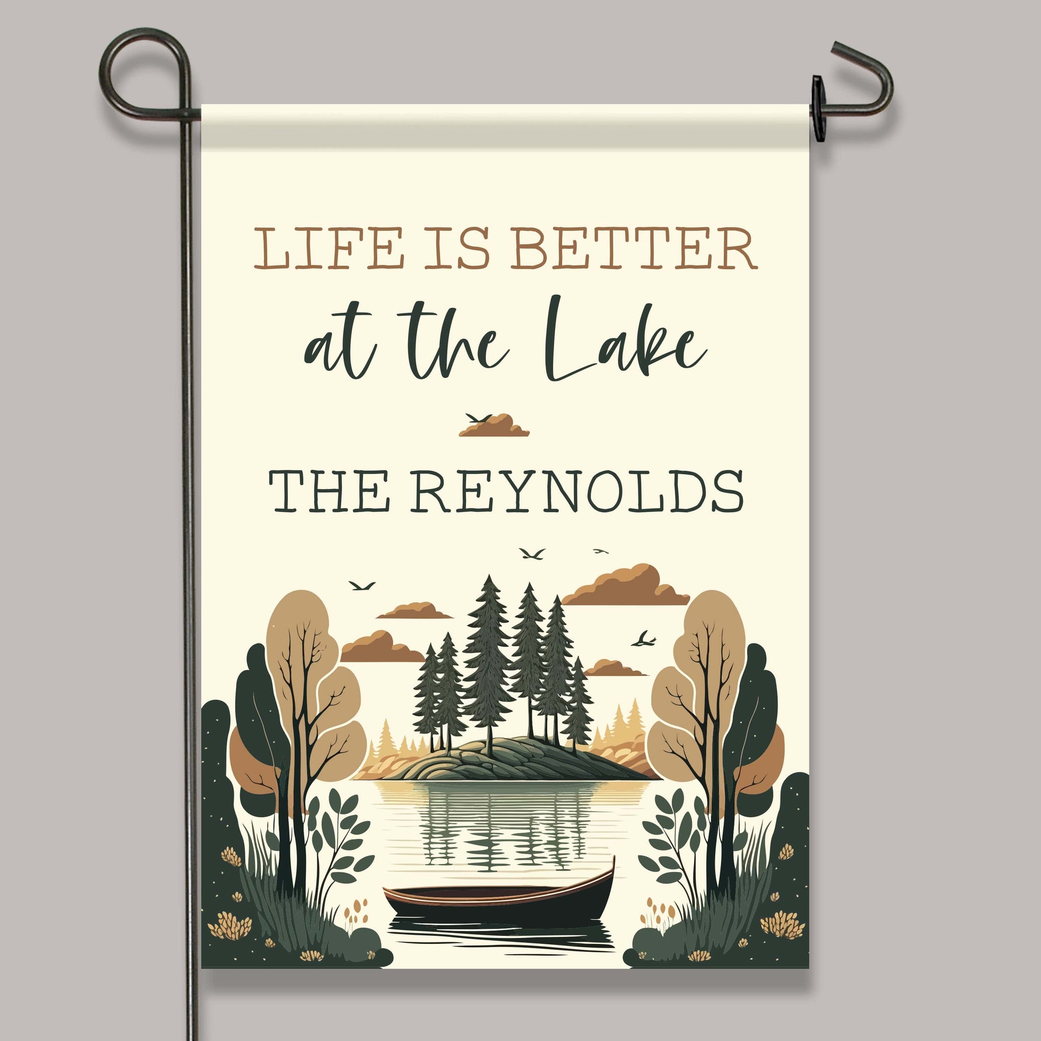 Personalized "Life is Better at the Lake" House Flag — 28 Collective