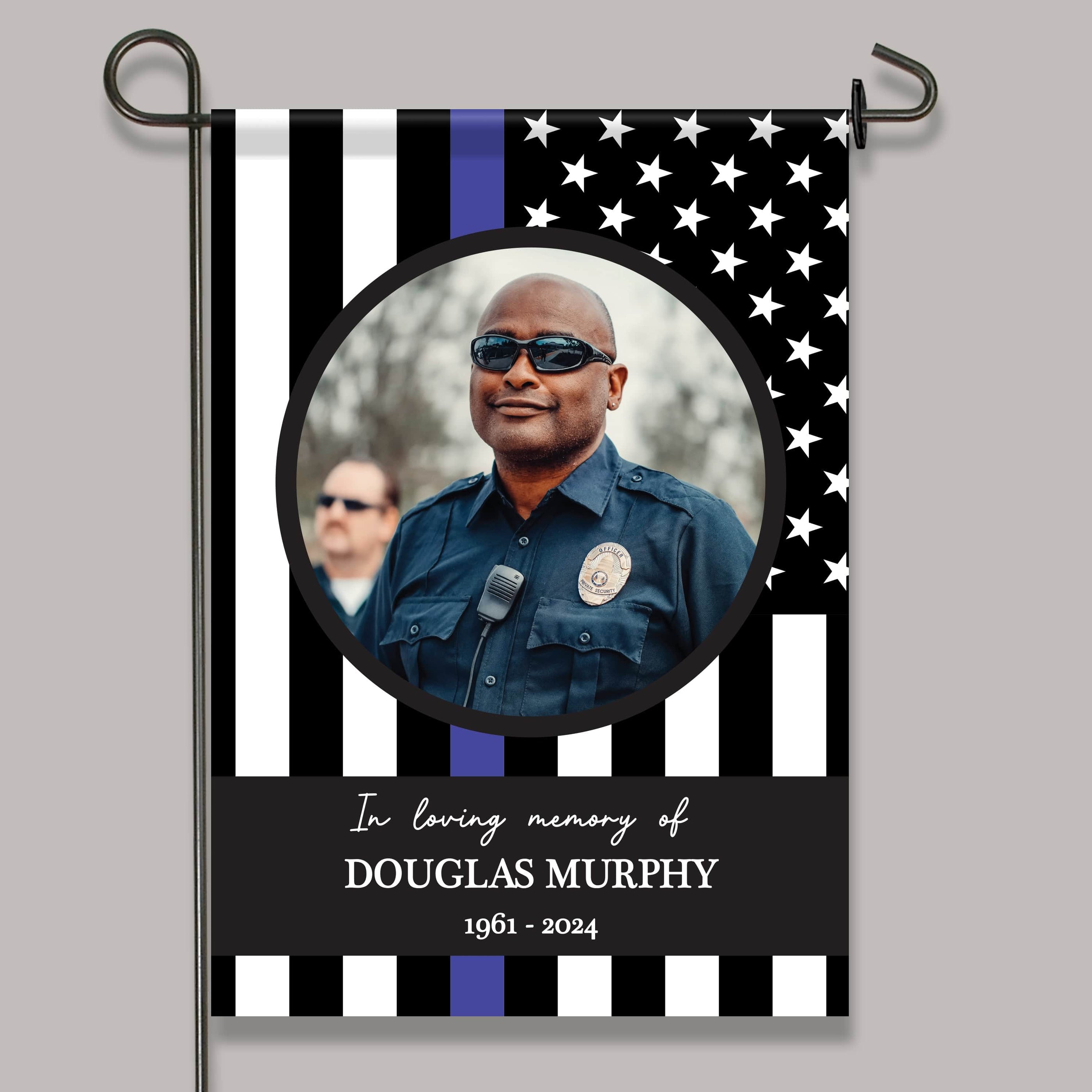 Personalized Police Memorial Garden Flag — 28 Collective
