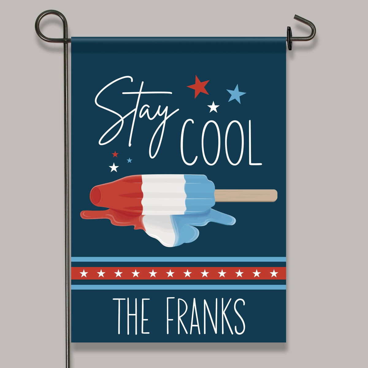 Personalized Stay Cool Bomb Pop Garden Flag — 28 Collective