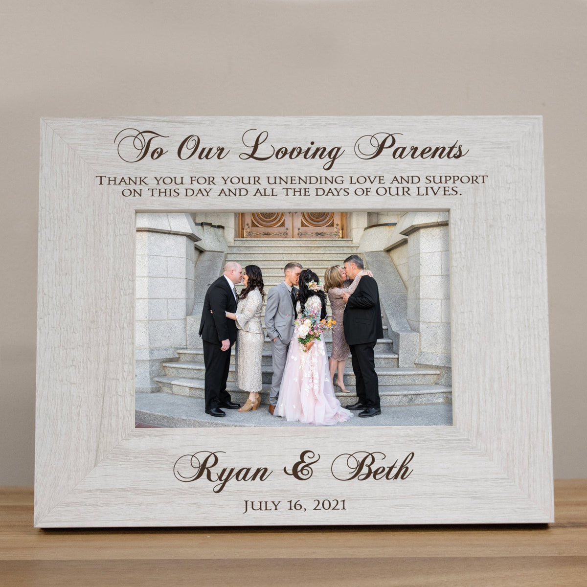Personalized "To Our Loving Parents" Wedding Picture Frame — 28 Collective