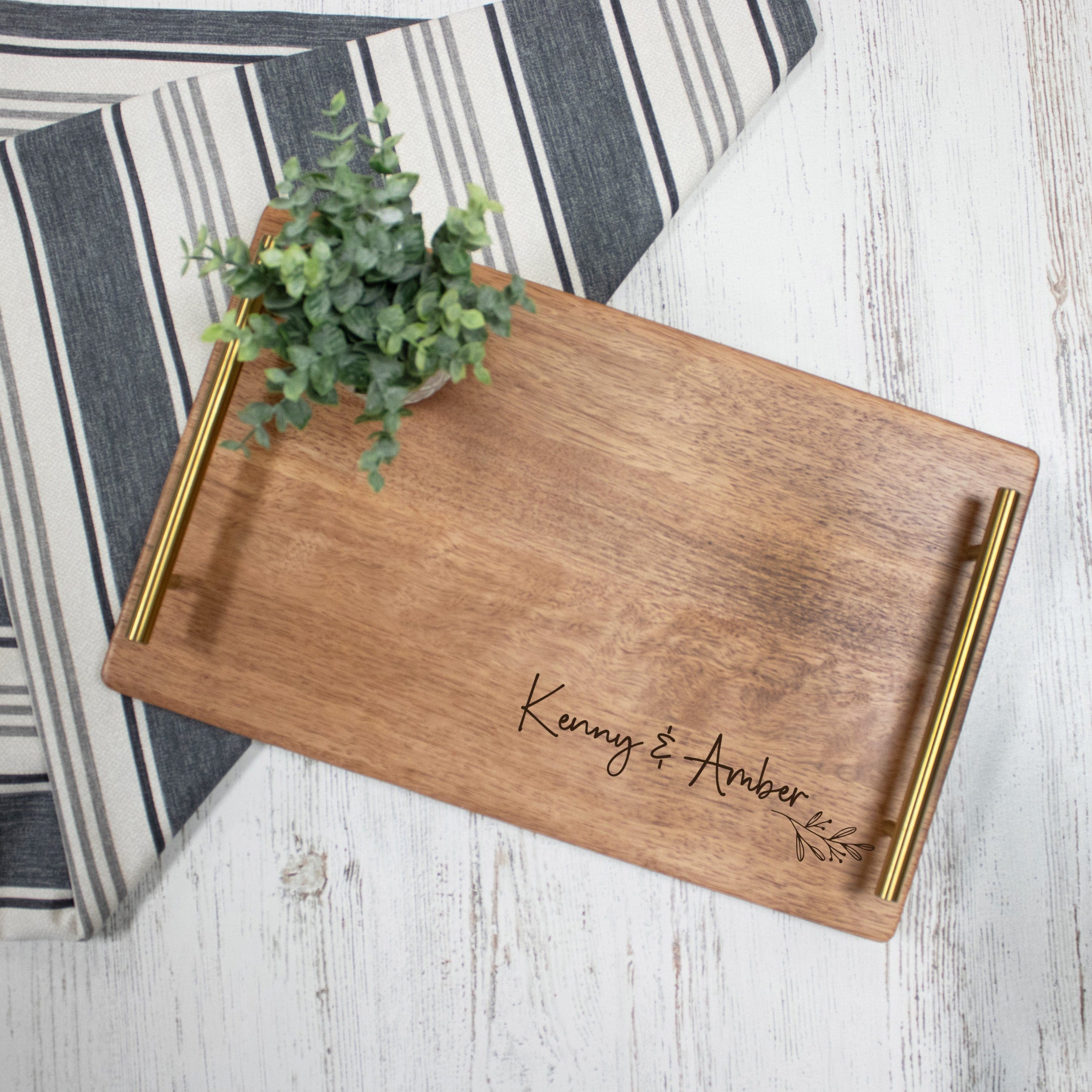 Couple Names Serving Tray with Handles — 28 Collective