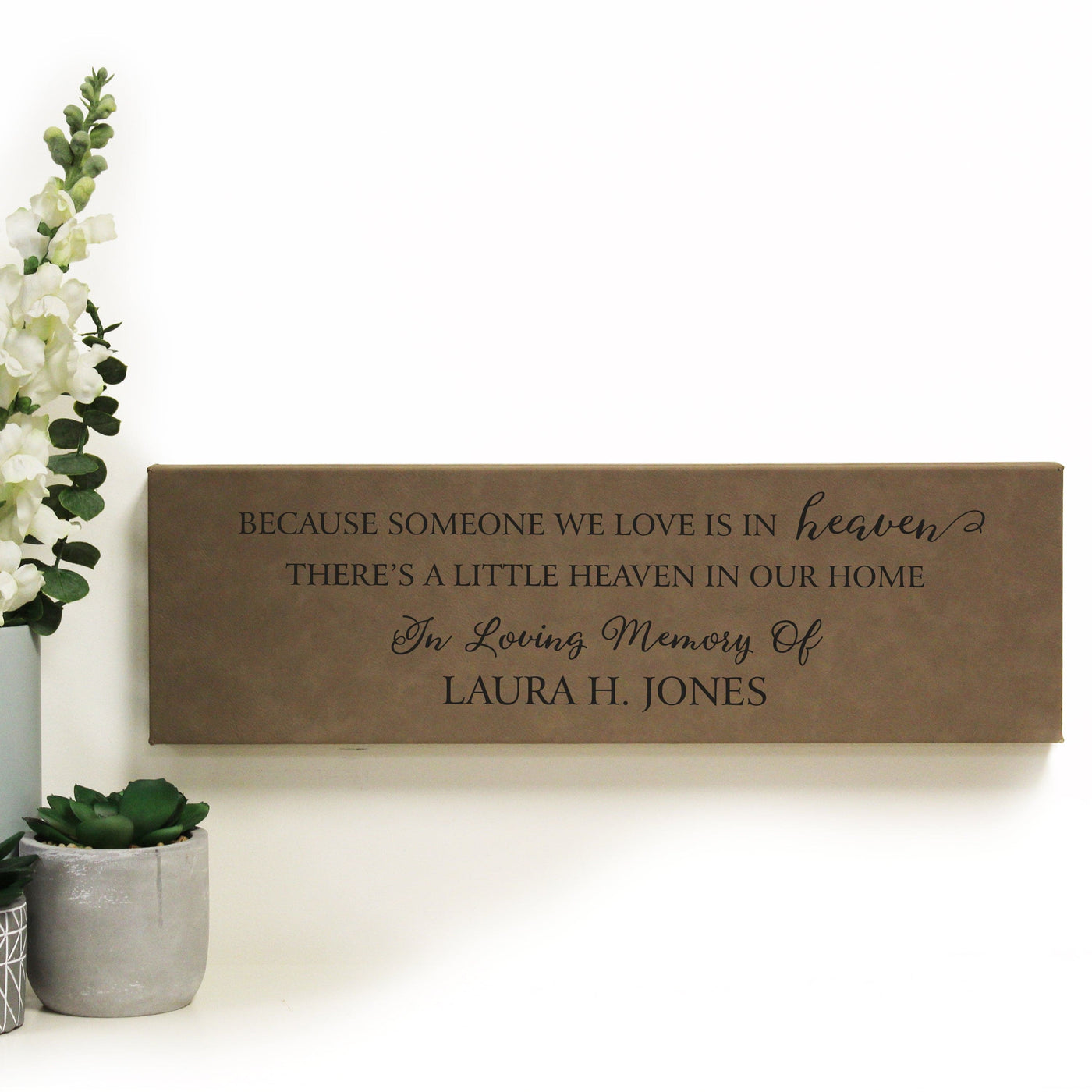 Personalized "Heaven In Our Home" Memorial Wall Sign — 28 Collective