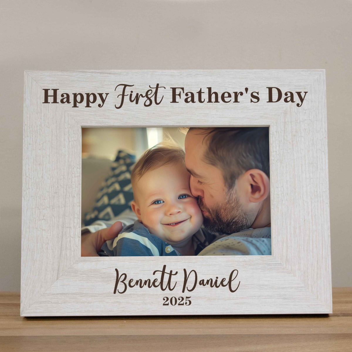 Personalized Happy First Father's Day Picture Frame — 28 Collective