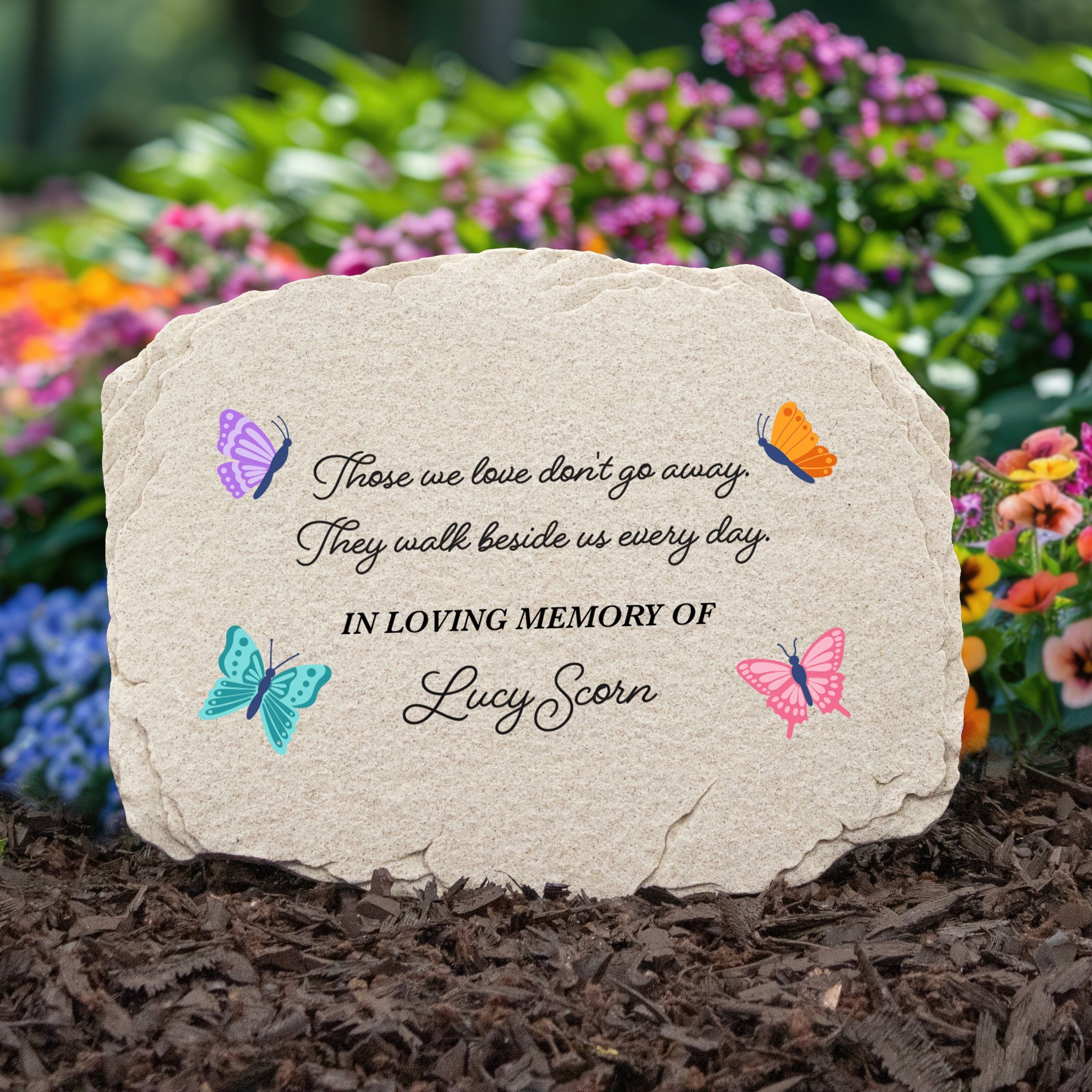 Personalized Butterfly Memorial Garden Stone — 28 Collective