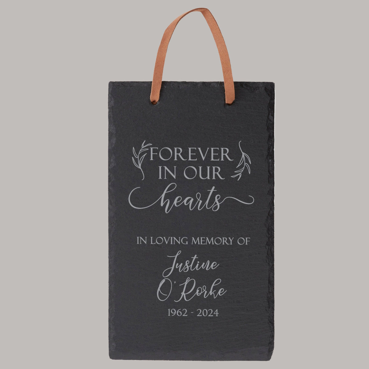 Personalized "Forever in our Hearts" Memorial Slate Garden Sign — 28 ...