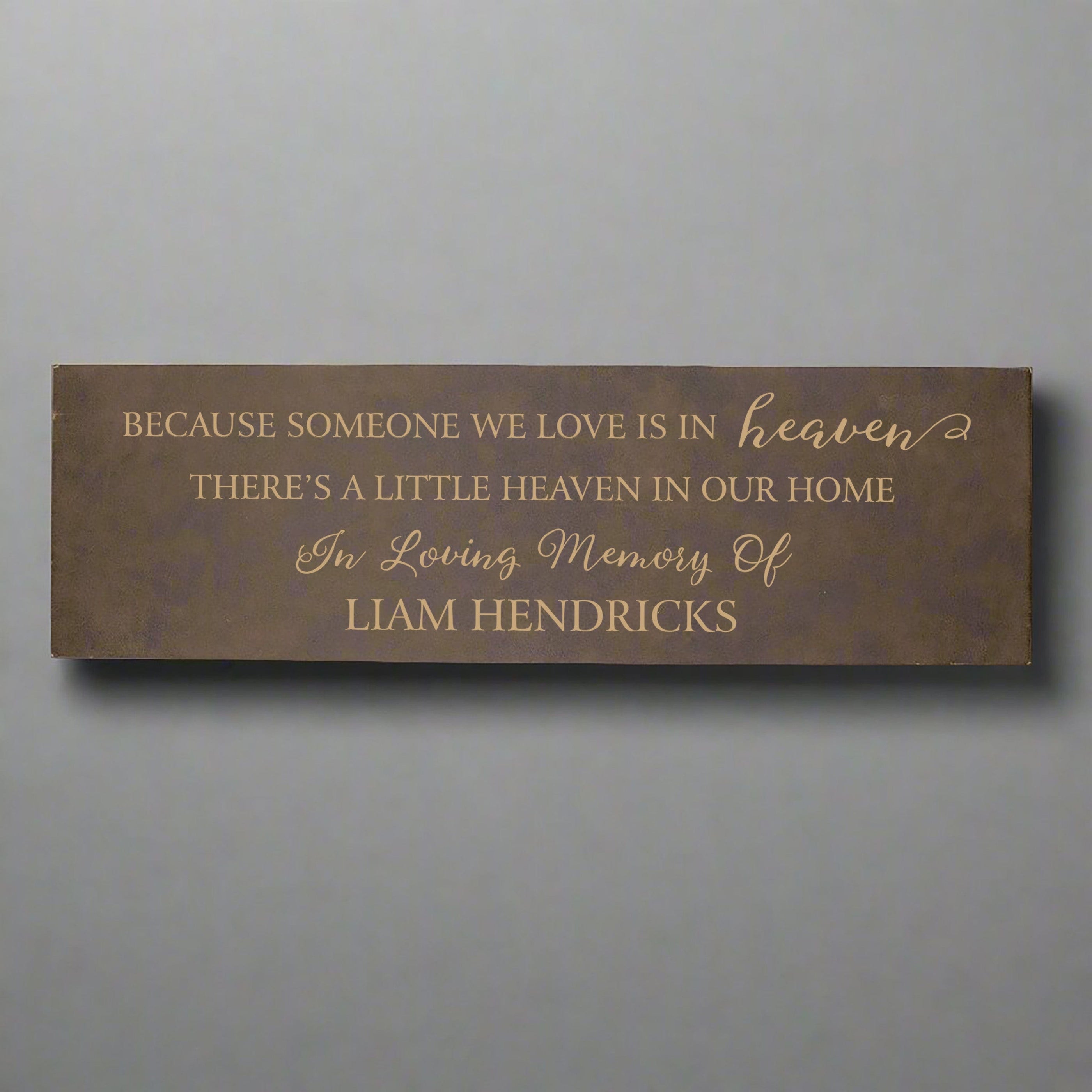 Personalized "Heaven In Our Home" Memorial Wall Sign — 28 Collective
