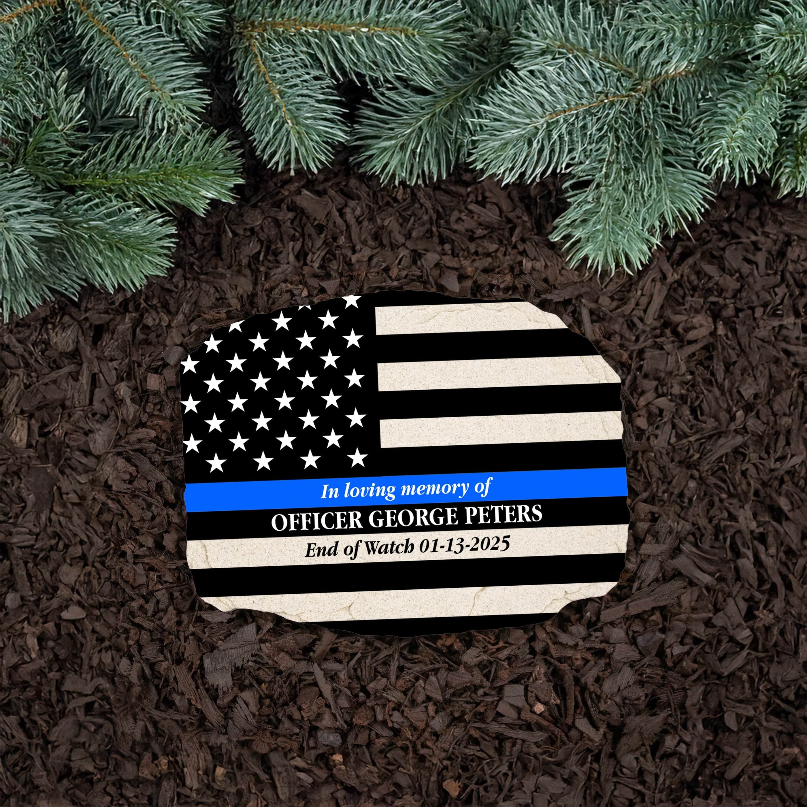 Personalized Police Memorial Garden Stone — 28 Collective