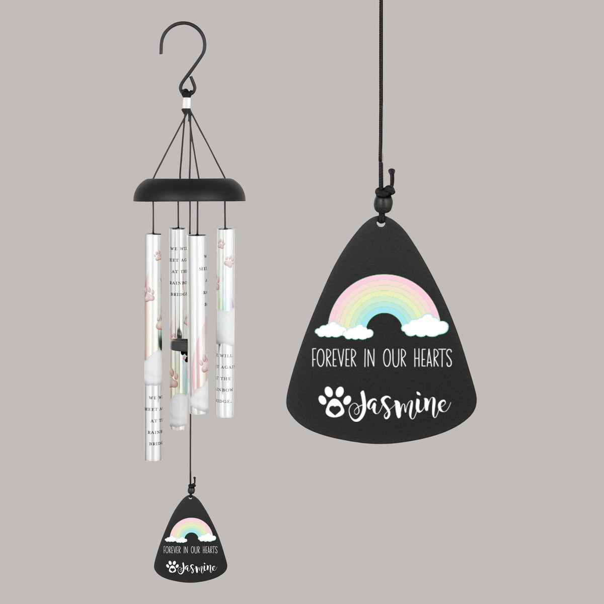 Personalized "Forever in Our Hearts" Pet Memorial Wind Chime — 28 ...