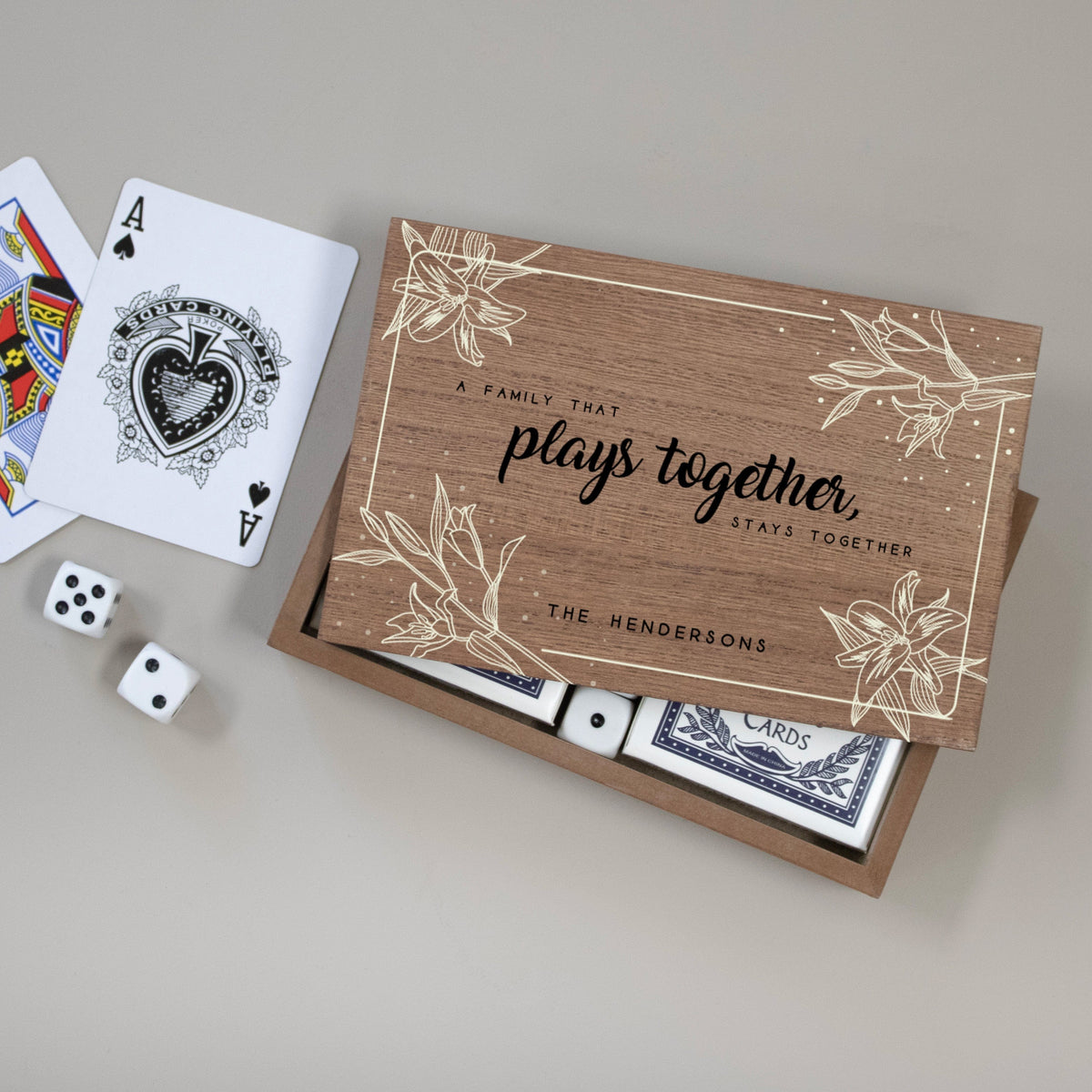 Family Game Night Card and Dice Box — 28 Collective