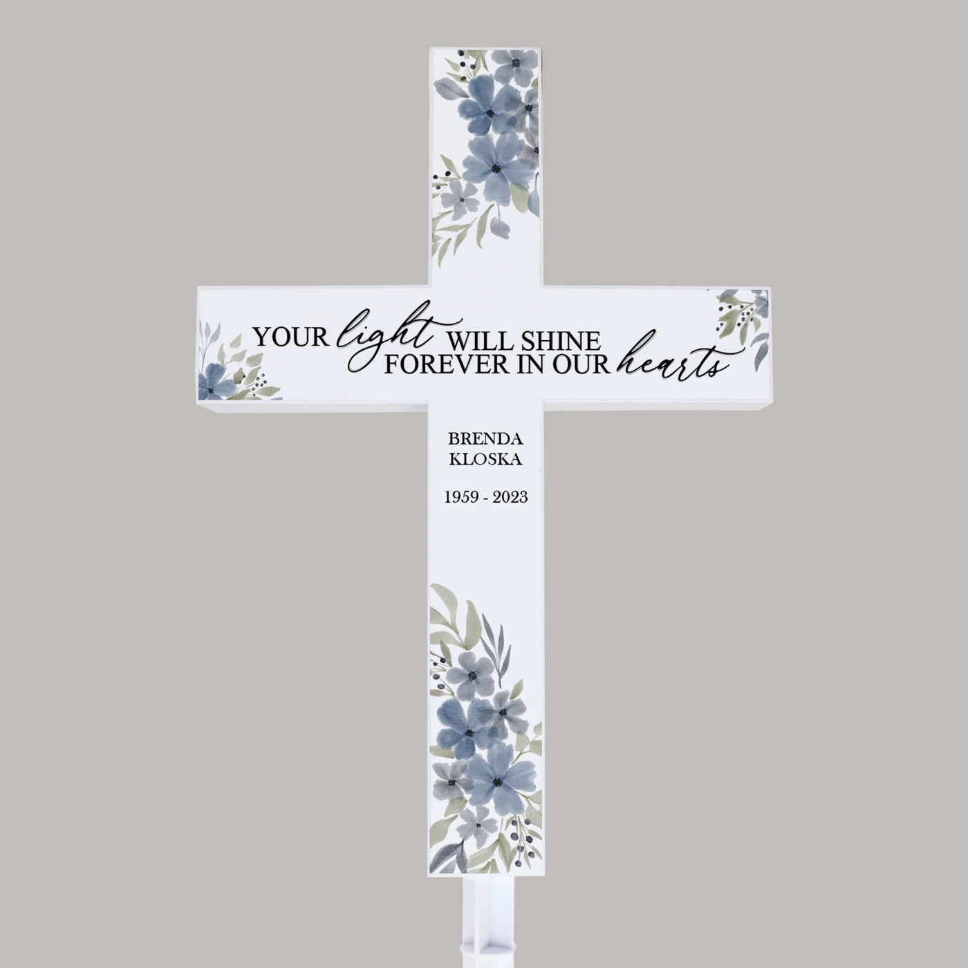 Personalized Light Shines Solar Garden Stake Cross — 28 Collective