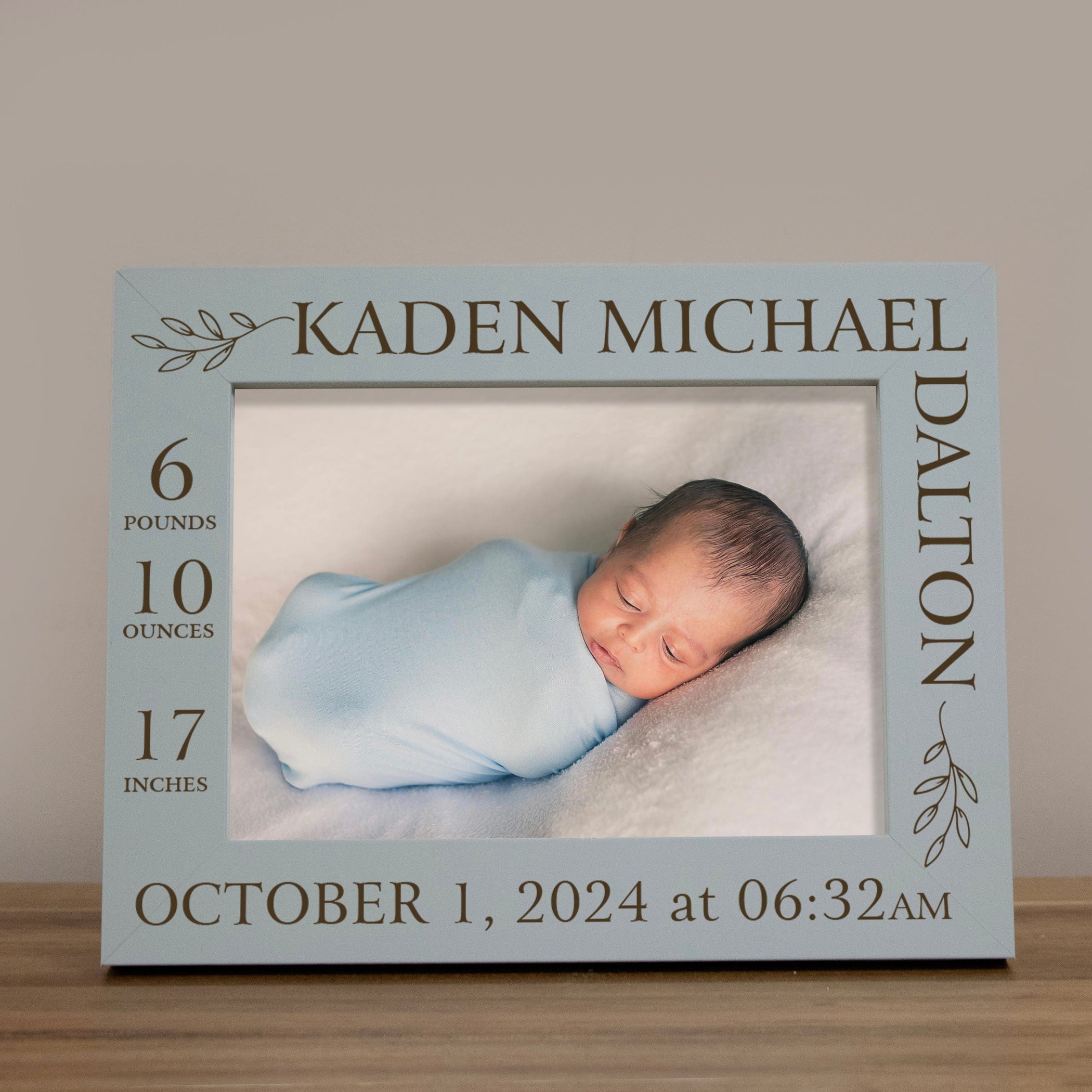 Personalized Baby Birth Stats Picture Frame — 28 Collective