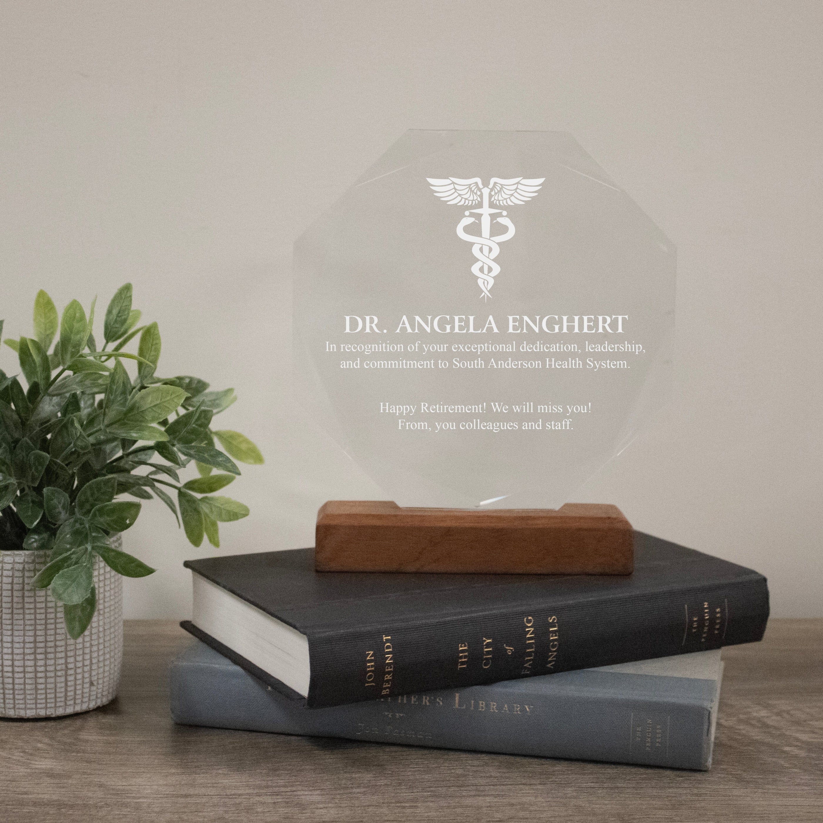 Personalized Doctor Retirement Crystal Plaque — 28 Collective