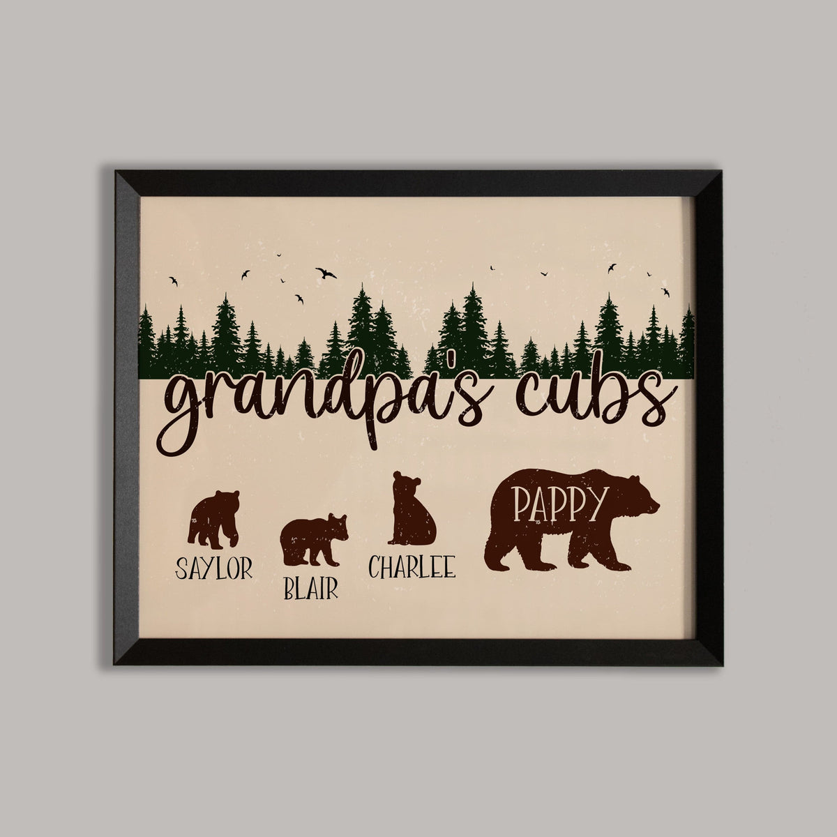 Framed "Grandpa's Cubs" Wall Sign or Digital File — 28 Collective