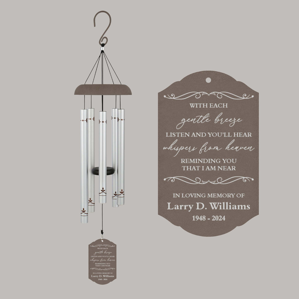 Personalized Whispers from Heaven Memorial Wind Chime — 28 Collective