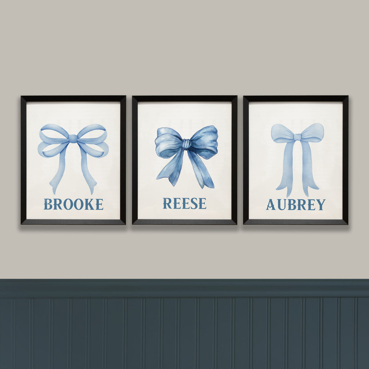 Personalized Coquette Bow Wall Sign Set — 28 Collective