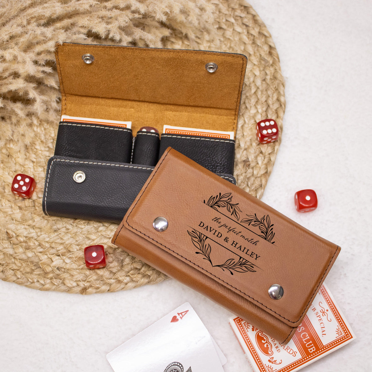 Personalized "The Perfect Match" Playing Cards & Dice Set — 28 Collective