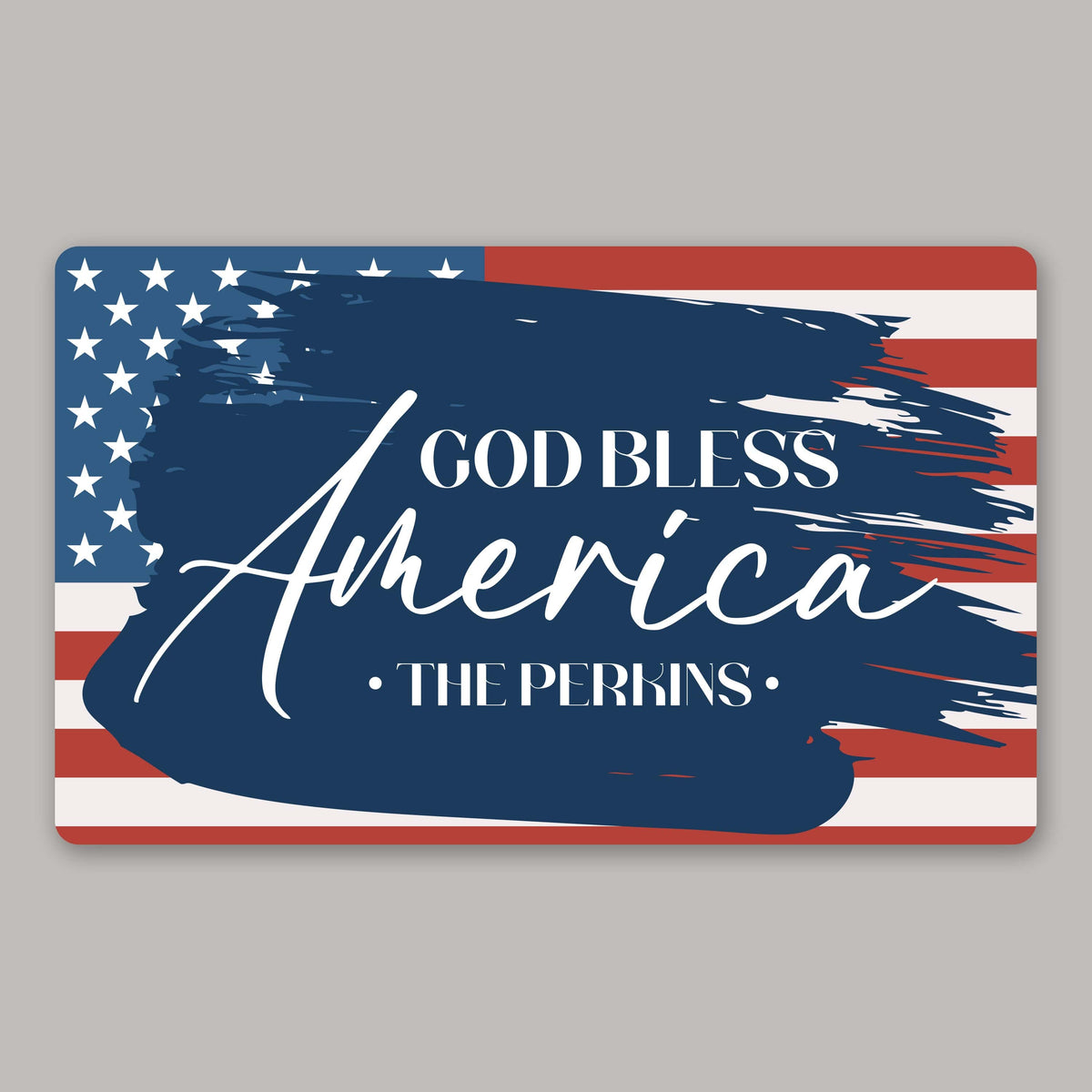 Personalized God Bless America Doormat — 28 Collective