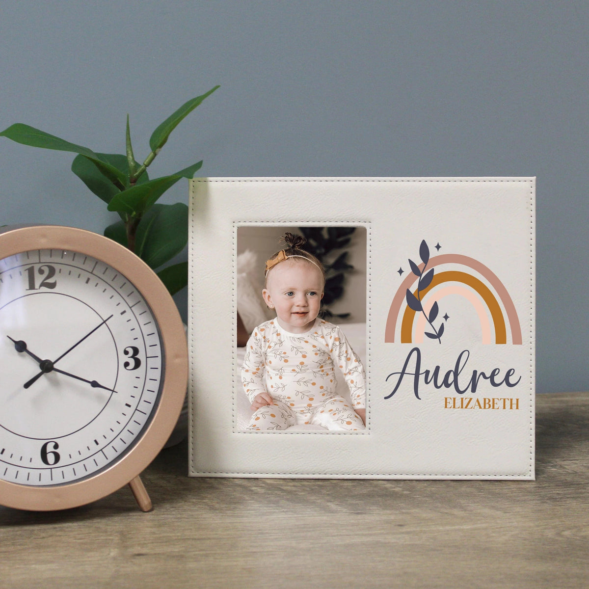 Personalized Boho Rainbow Baby Picture Frame — 28 Collective