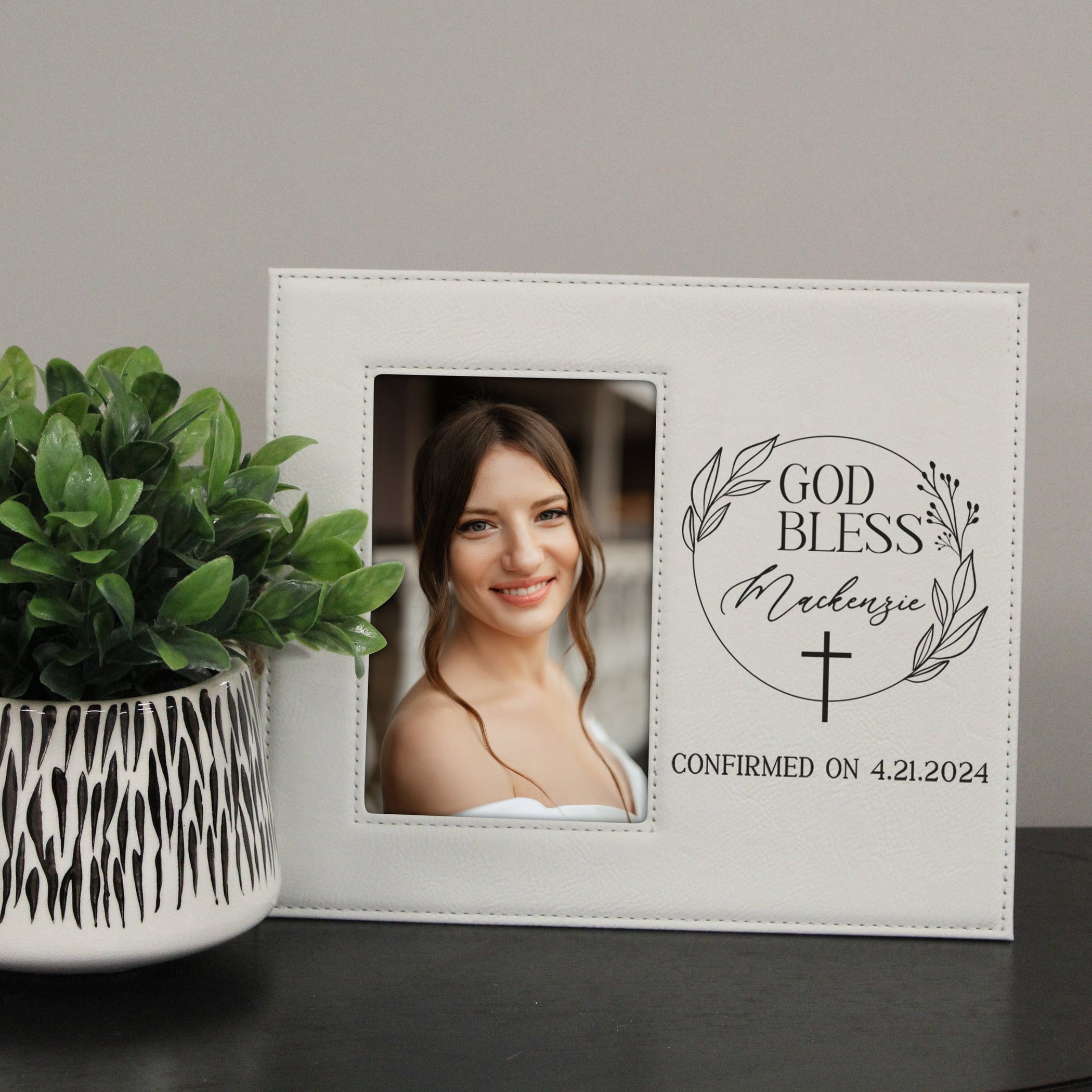 Personalized God Bless Confirmation Picture Frame — 28 Collective