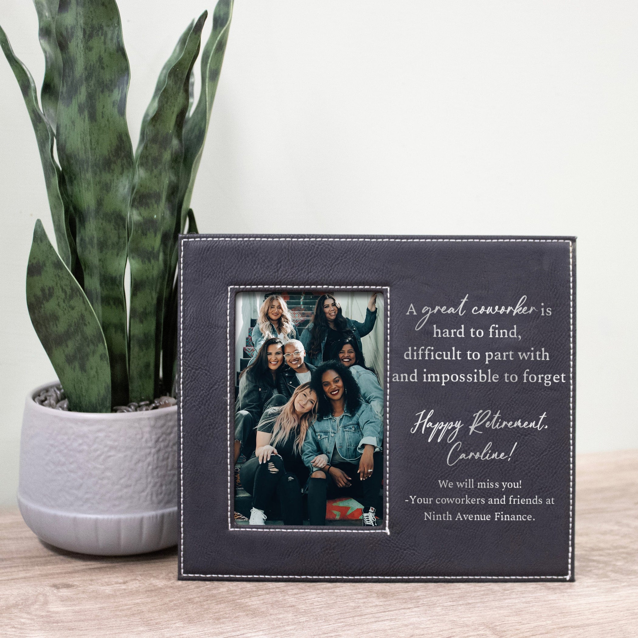Personalized Great Worker Coworker Retirement Picture Frame — 28 Collective