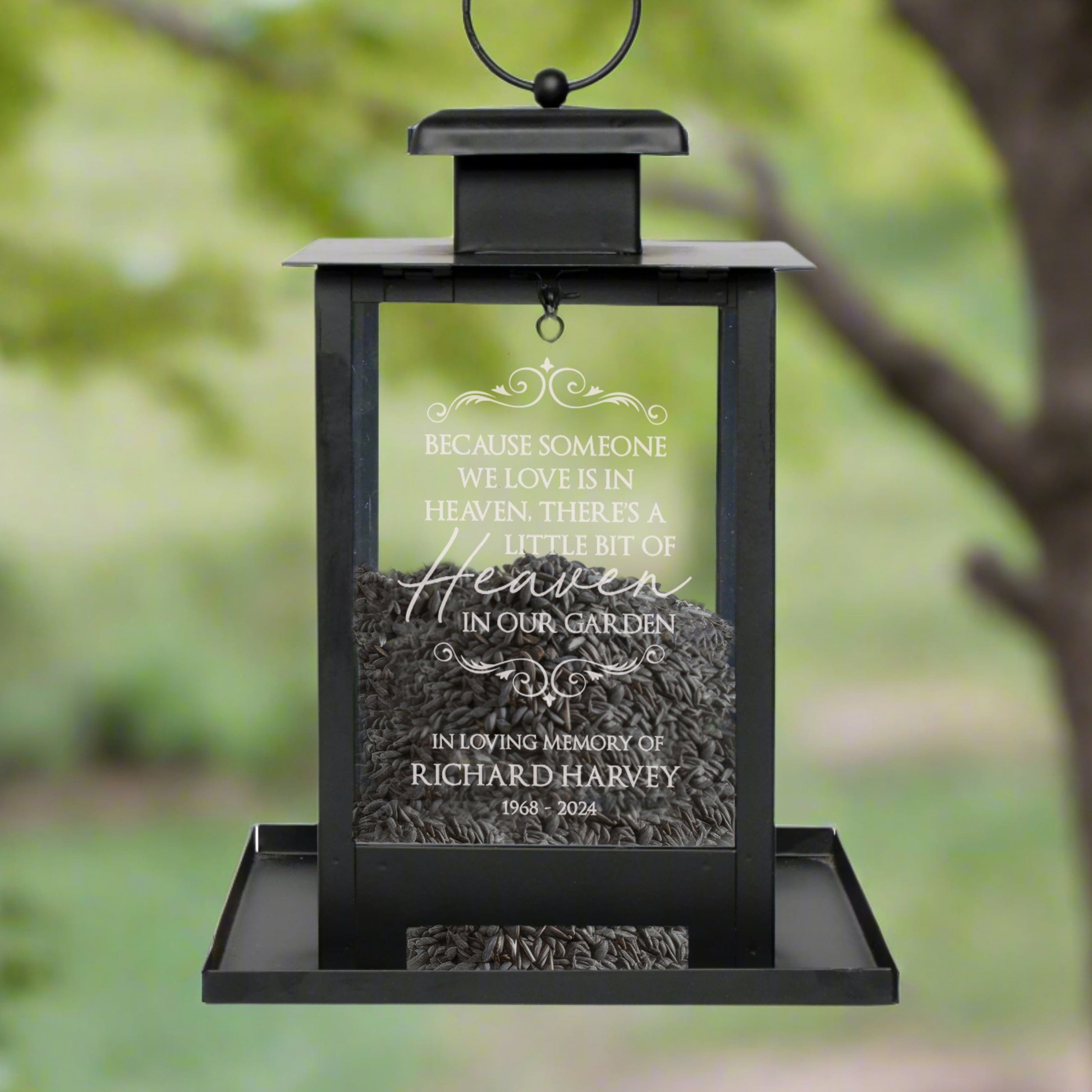 Personalized "Heaven in Our Garden" Memorial Bird Feeder — 28 Collective