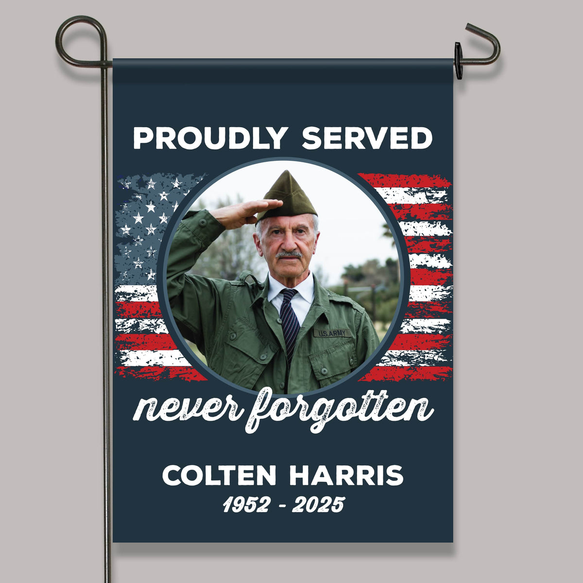 Personalized Military Fallen Hero Memorial Garden Flag — 28 Collective