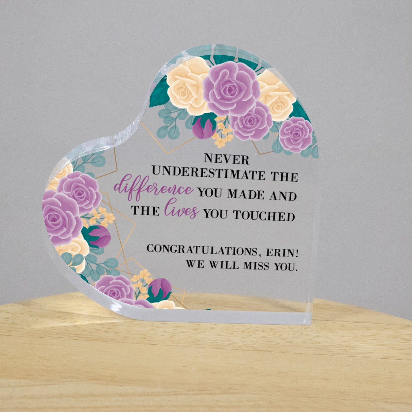 Personalized Retirement Heart Keepsake — 28 Collective