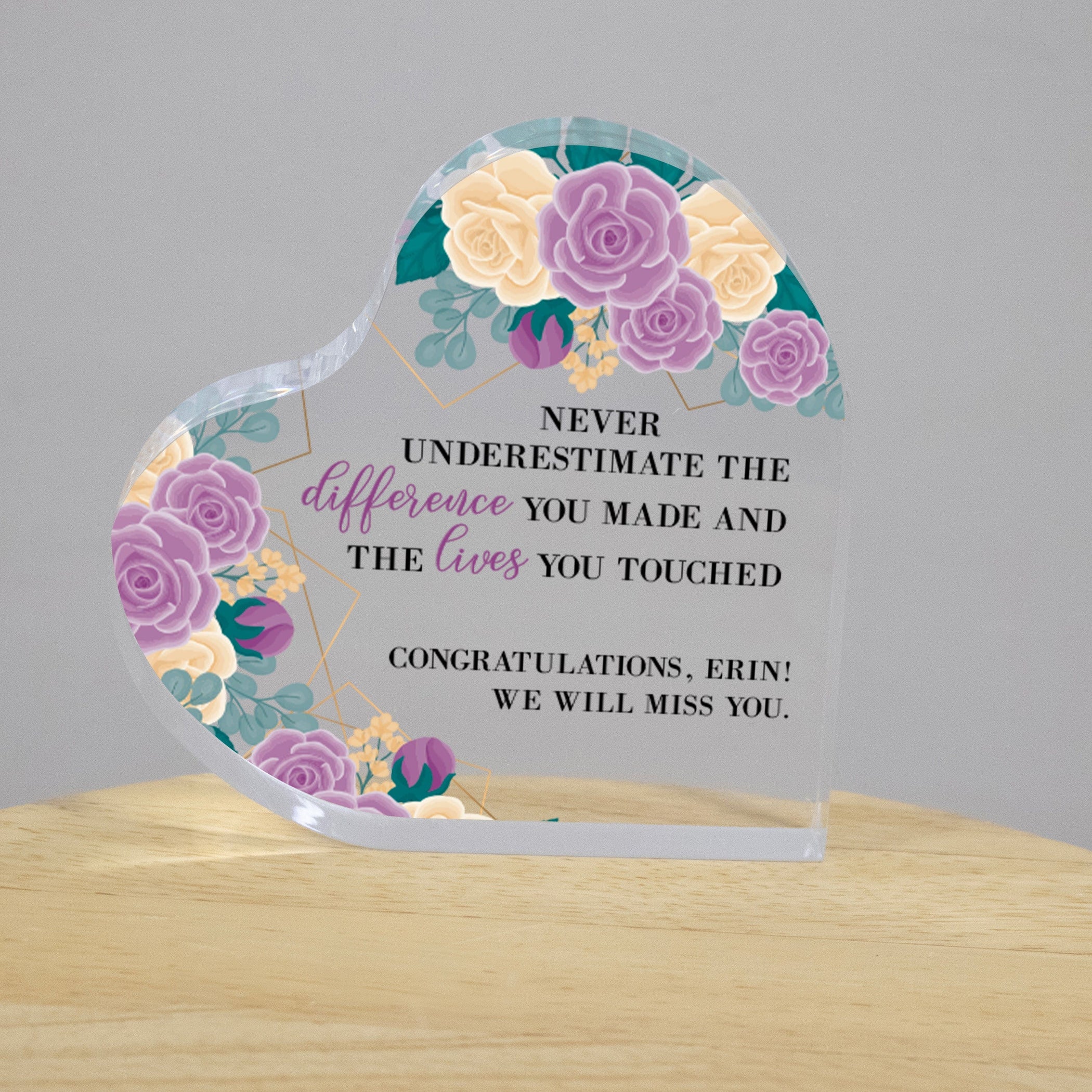 Personalized Retirement Heart Keepsake — 28 Collective