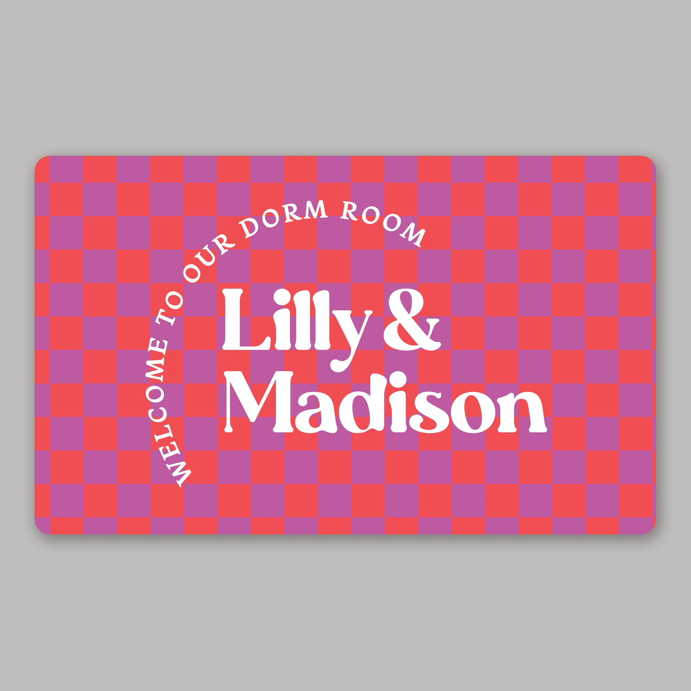 Personalized "Welcome to Our Dorm" Doormat — 28 Collective