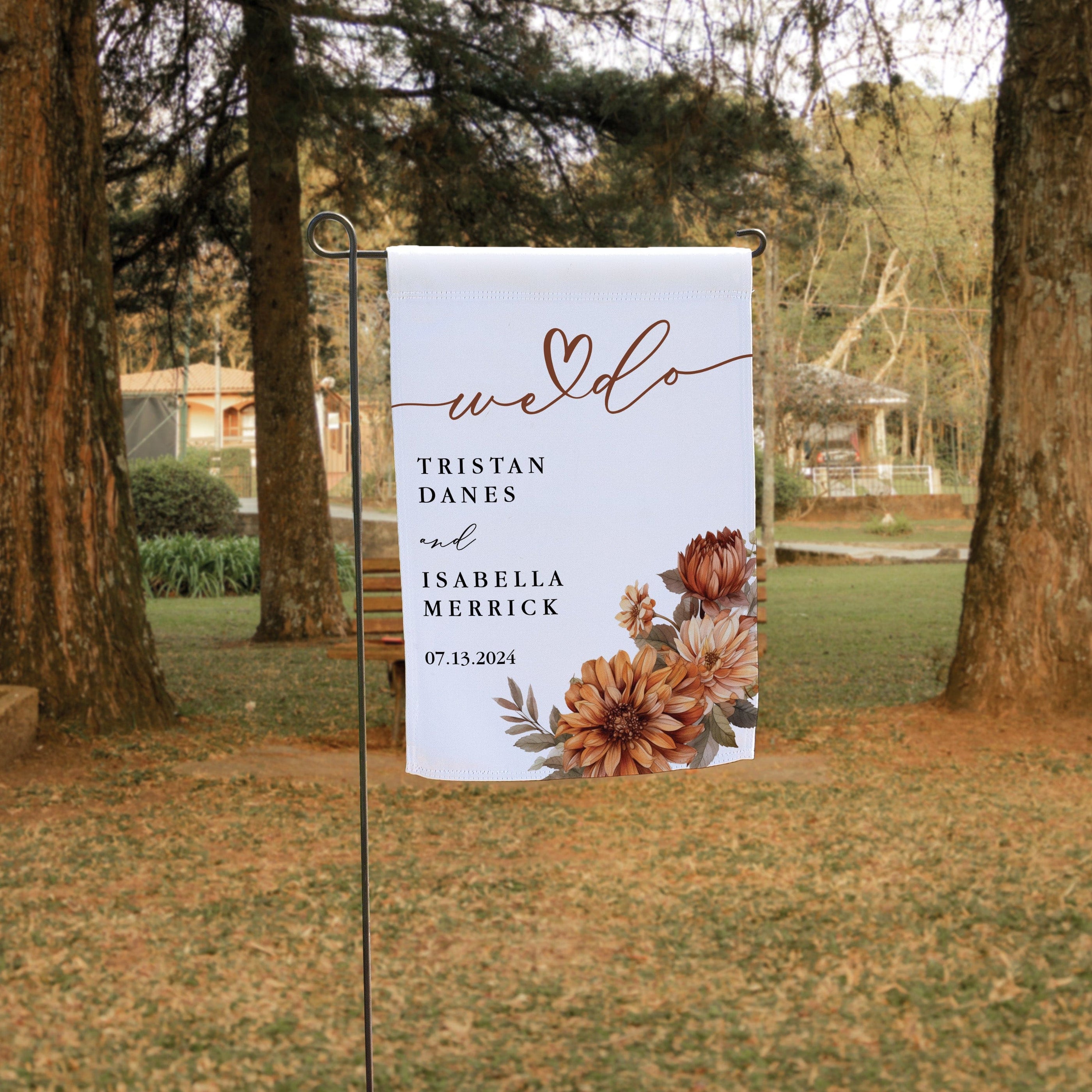 Personalized Terracotta Wedding Welcome Flag — 28 Collective
