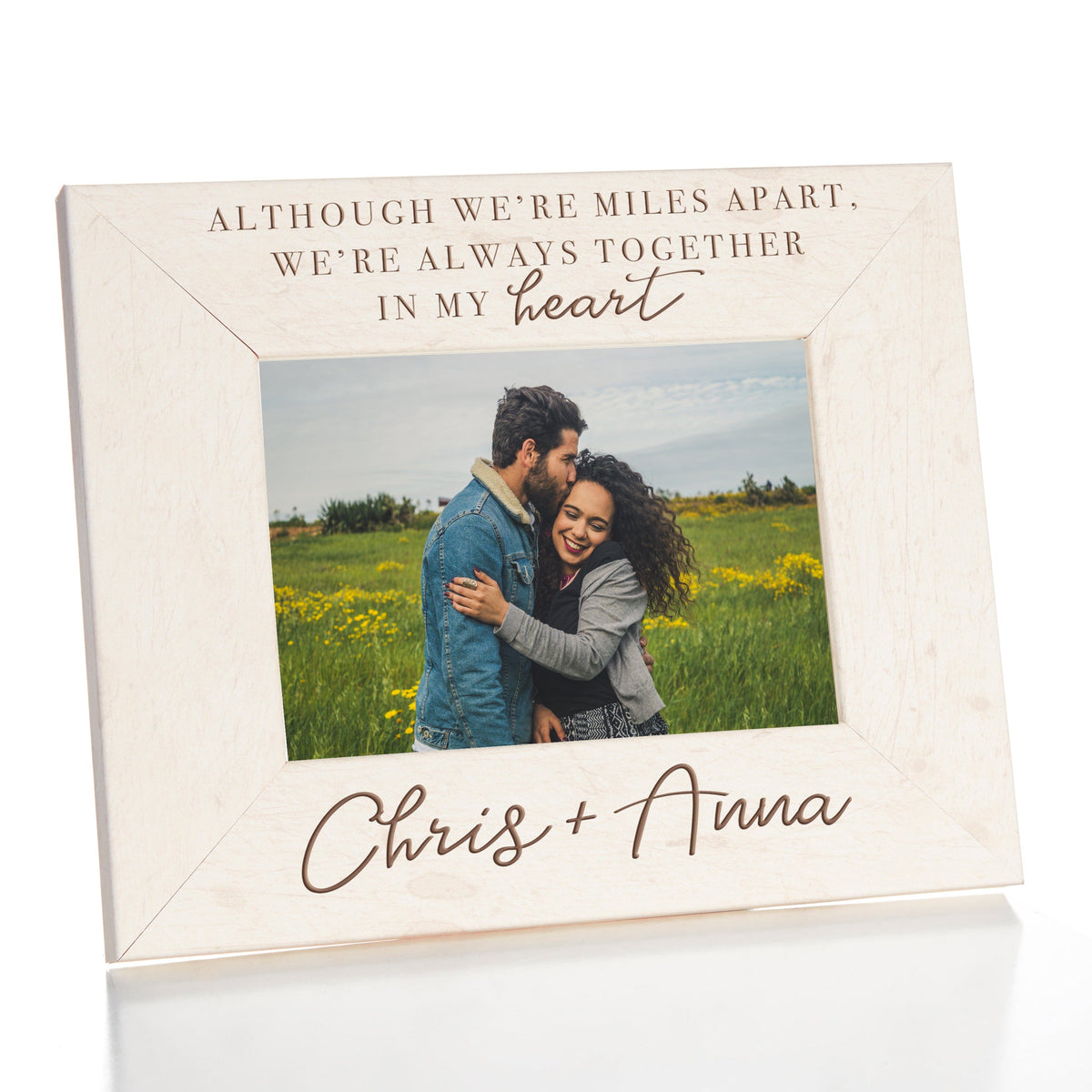 Personalized "Miles Apart" Long Distance Relationship Picture Frame ...