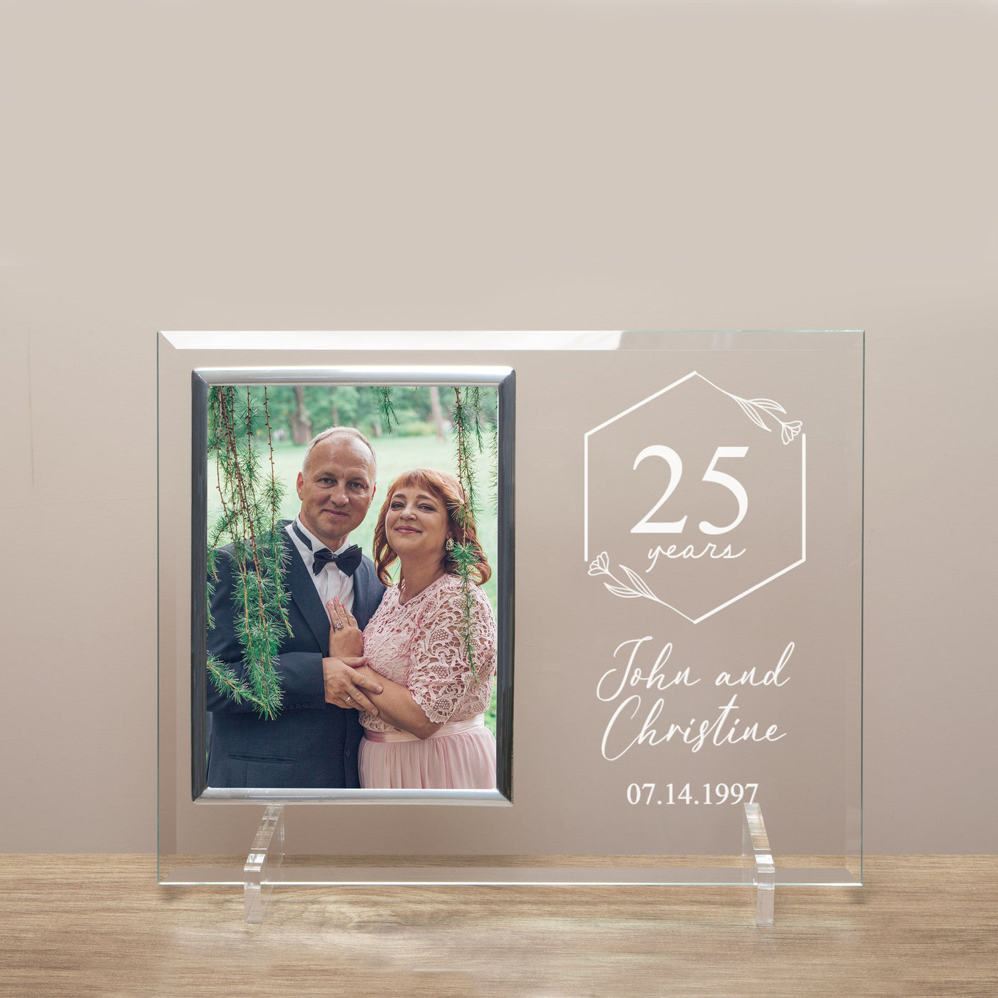 Personalized Anniversary Glass Picture Frame — 28 Collective