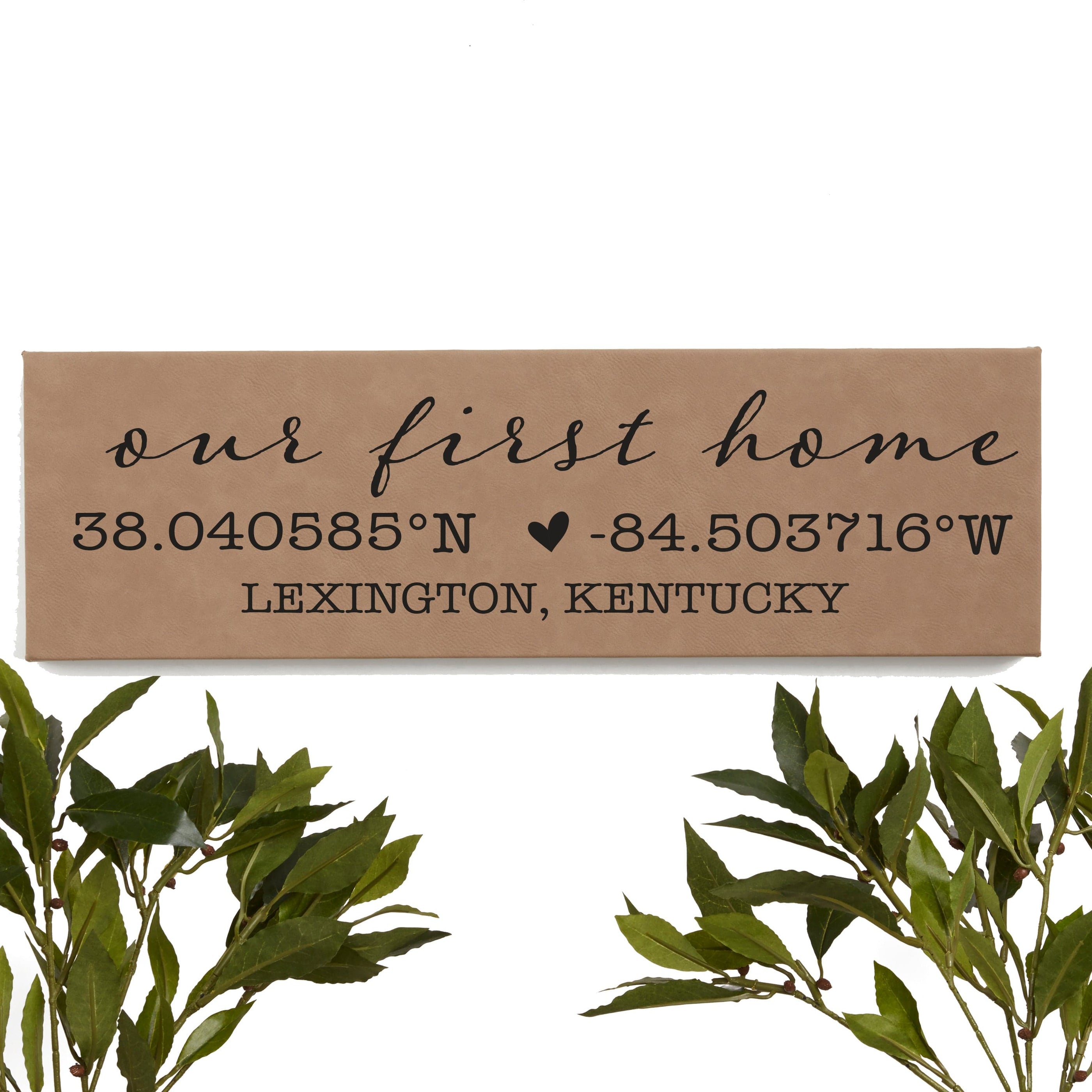Personalized Our First Home Coordinates Wall Sign — 28 Collective